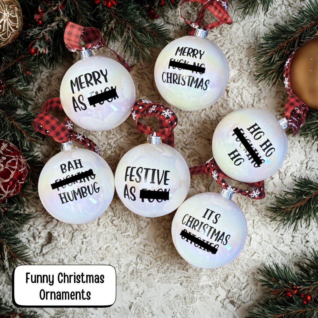 Funny Adult Christmas Ornaments Swear Word Ornament Sarcastic Offensive ...
