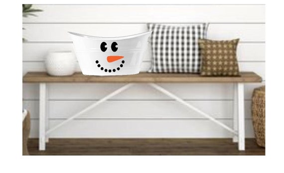 Snowman Face Holiday Basket Christmas Gift Basket Holiday | Etsy