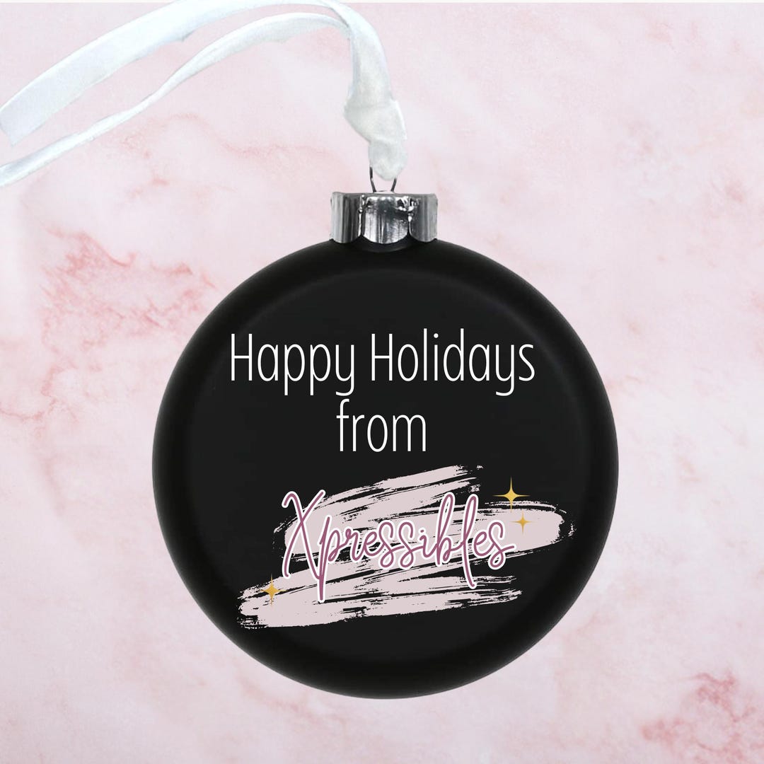 Custom Ornament Flat Black Matte Custom Christmas Ornament With Name ...
