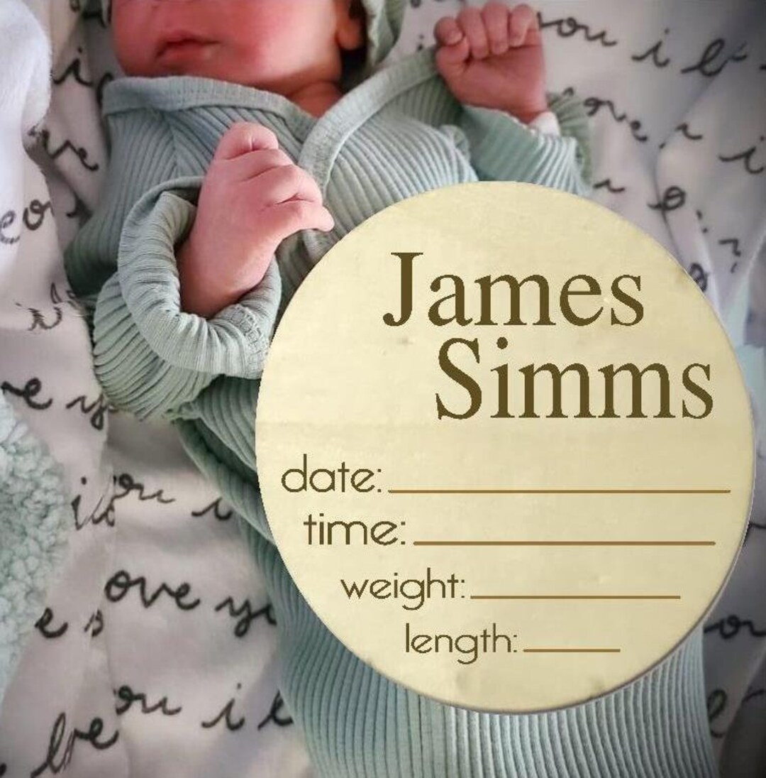 Baby Stats Keepsake Newborn Birth Announcement Sign Engraved - Etsy