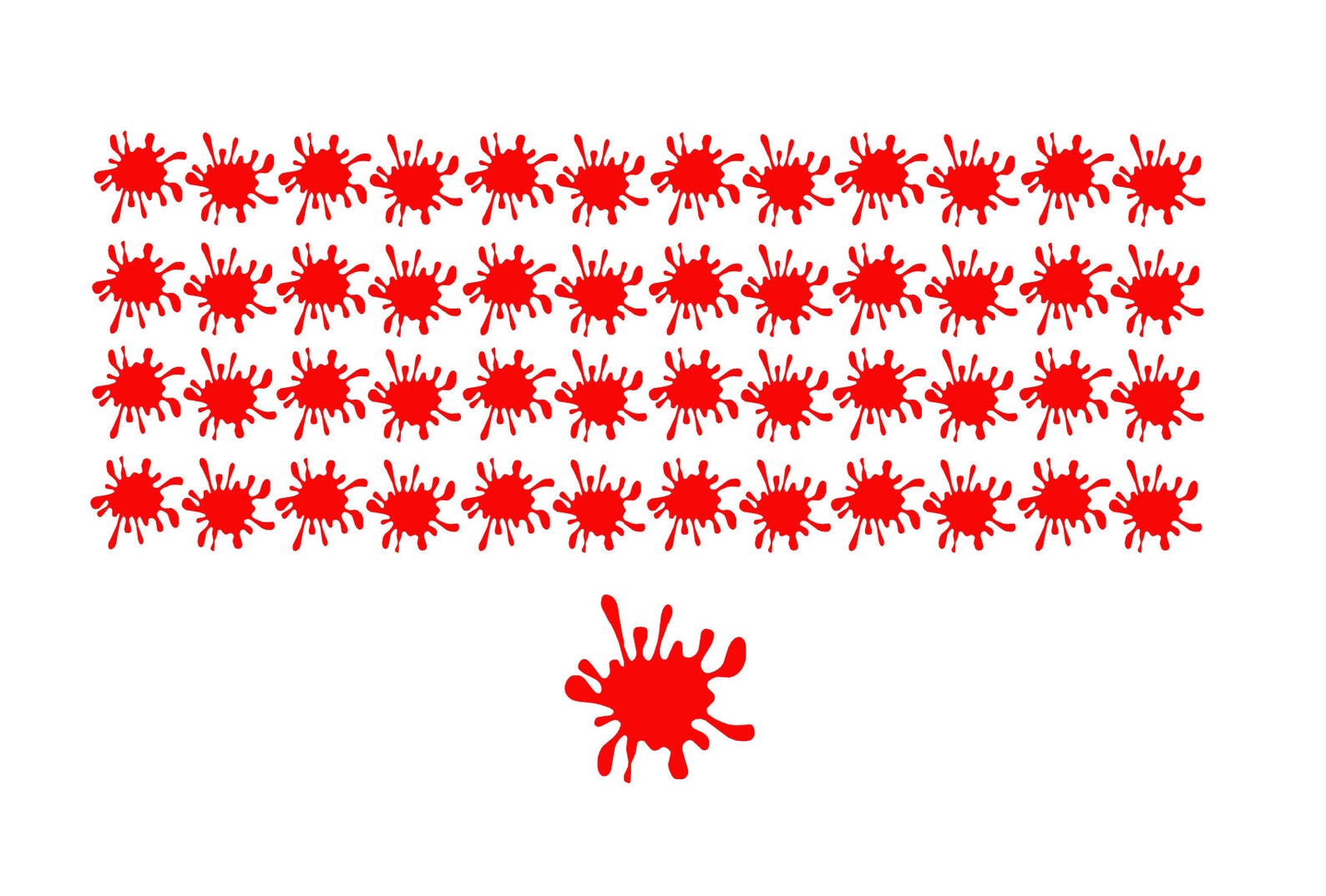 Blood Splatter Decals 48 Detective Birthday Invitation Seals | Etsy