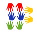 Hand Print Wall Decals 8 Handprint Decals 4 Sets of Hands Handprint ...