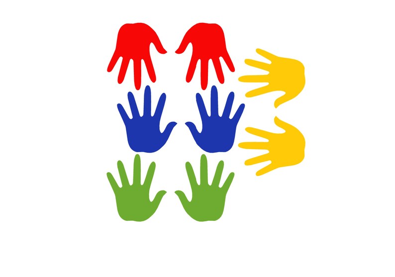 Hand Print Wall Decals 8 Handprint Decals 4 Sets of Hands | Etsy