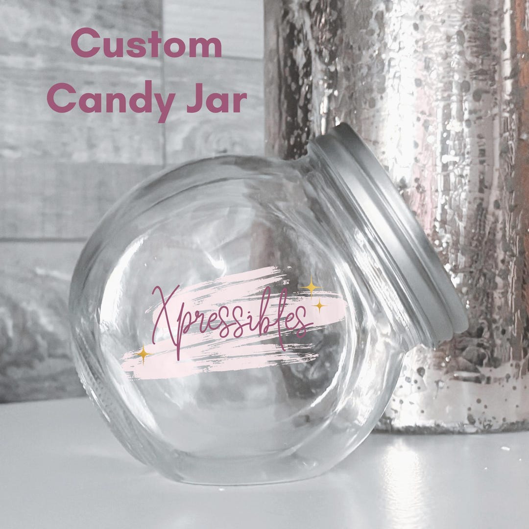 Custom Candy Jar Company Logo Jar Personalized Desk Candy Container ...