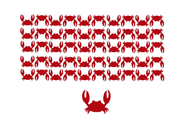 Crab Decals 50 Crab Stickers Crabbing Decals Crab Boil | Etsy