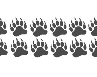 Paw Print Wall Decal - Etsy