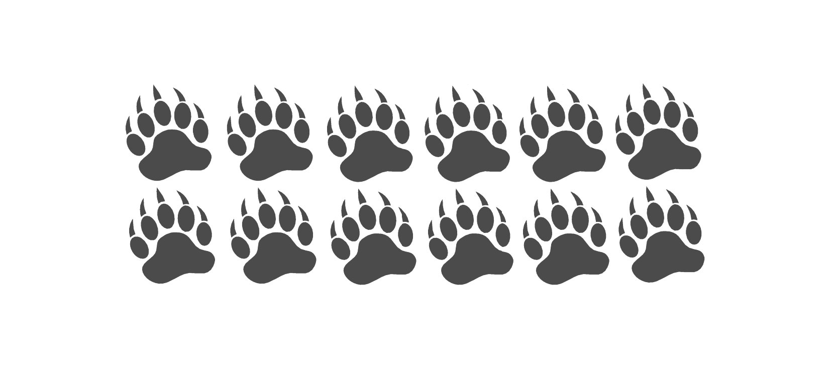 Bear Paw Decals Choose Size Bear Claw Decals Bear Paw Print | Etsy