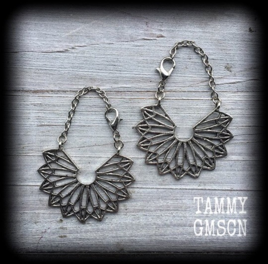 Orecchini Mandala Tunnel penzola Orecchini Tunnel Geometria Sacra 6 ...