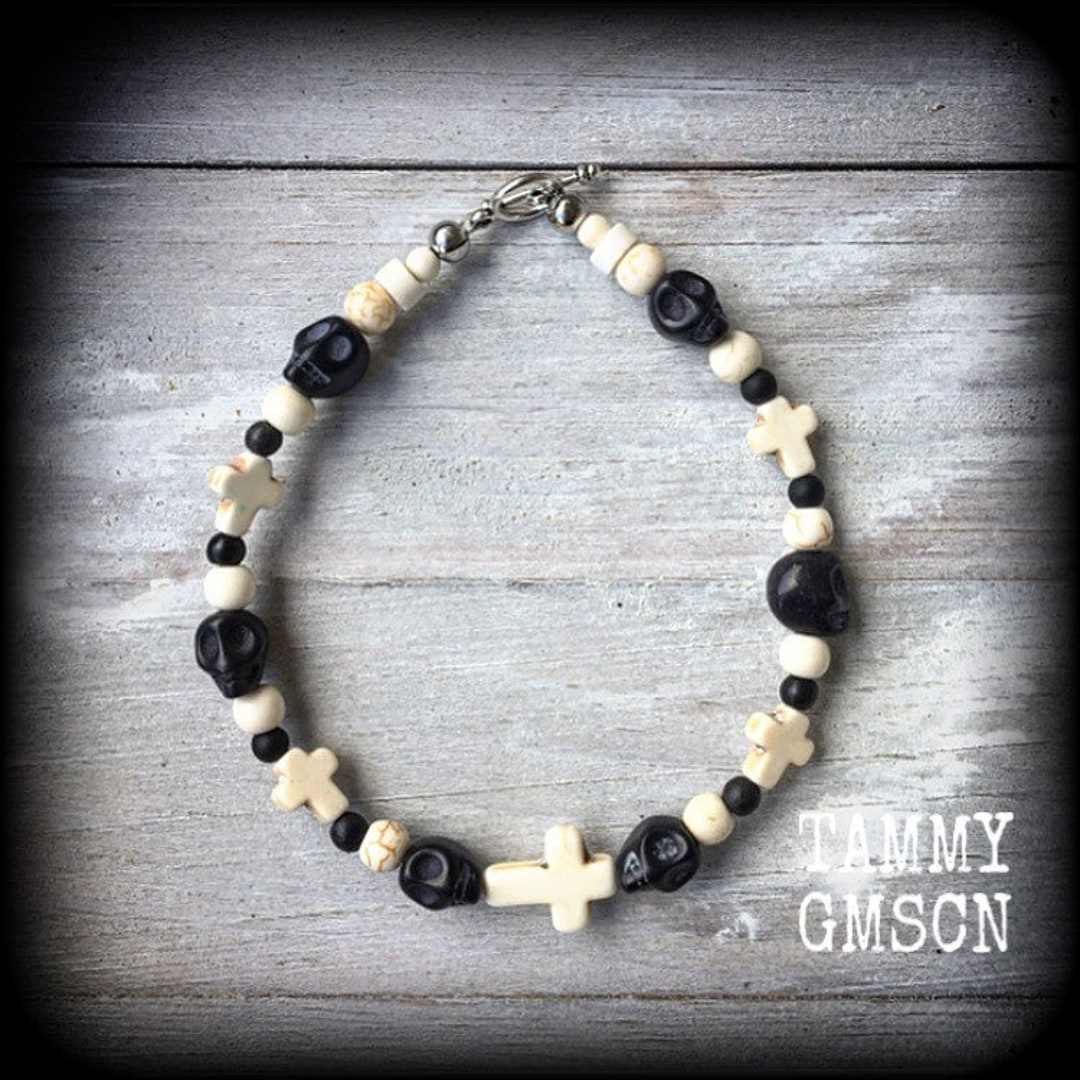 Baron Samedi Bracelet Skull Bracelet Voodoo Bracelet Cross Bracelet ...