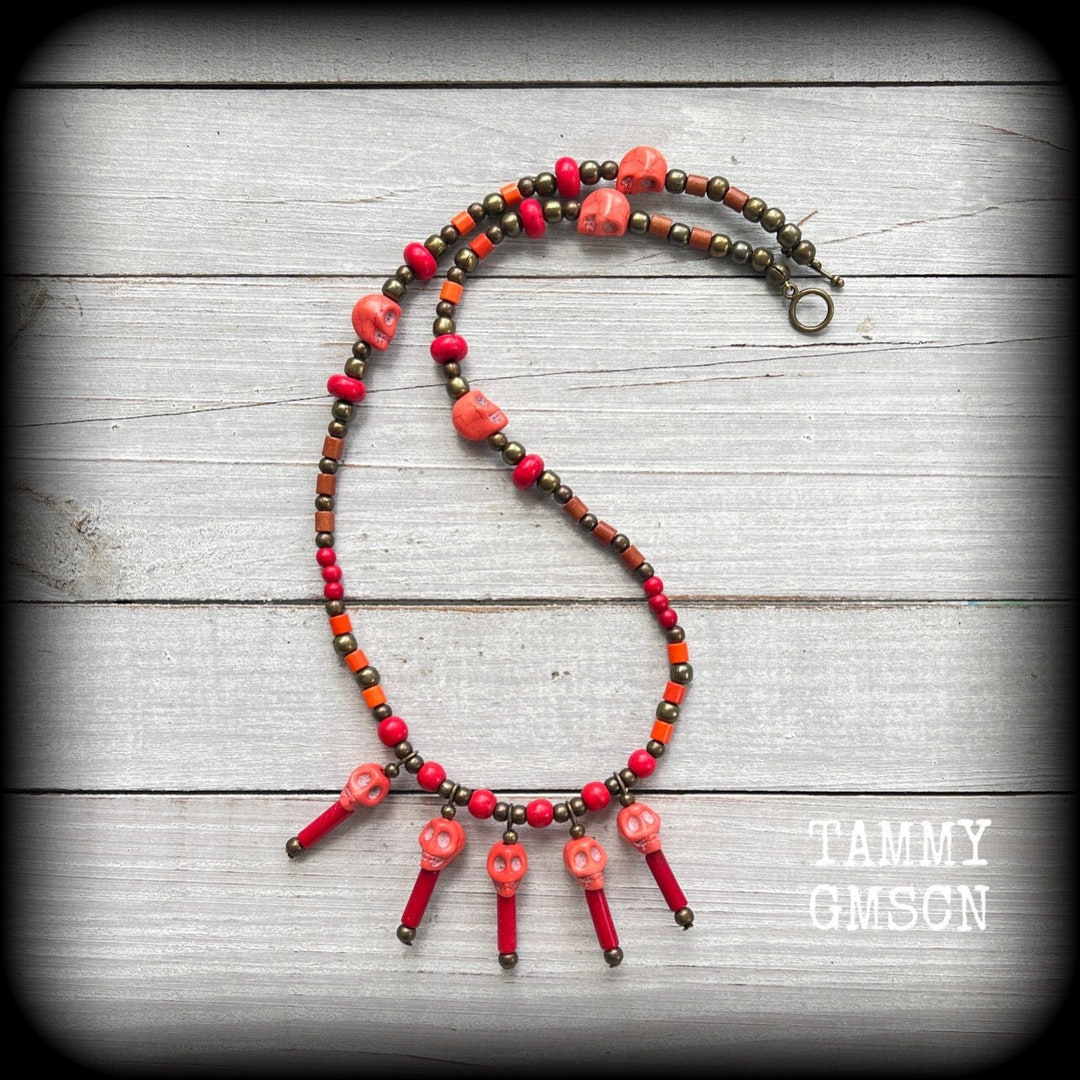 Voodoo Necklace Skull Necklace Stone Skull Necklace Voodoo Loa Papa ...