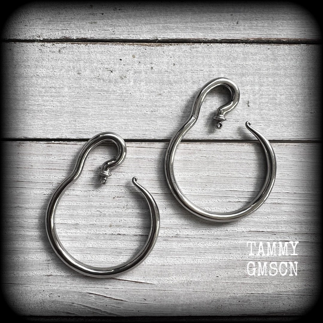 DIY Hooks for Stretched Lobes 8 Gauge Ear Hangers 8 Gauge Ear Weights 6 ...