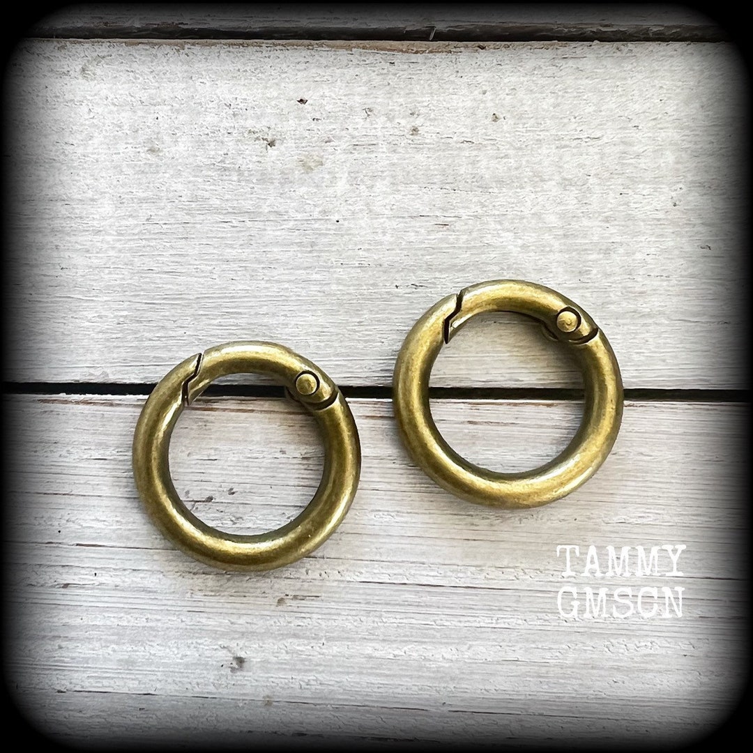 DIY Rings for Stretched Lobes Snap Rings Snap Clasp Spring Rings 2 ...