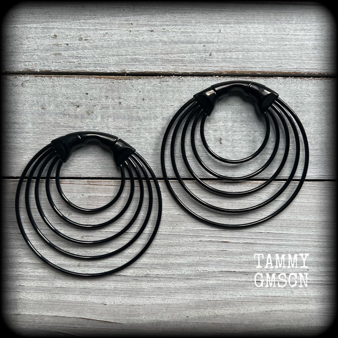 Tunnel Hoops Hoop Ear Weights Hoop Gauges Geometric Ear Weights 4 Gauge ...