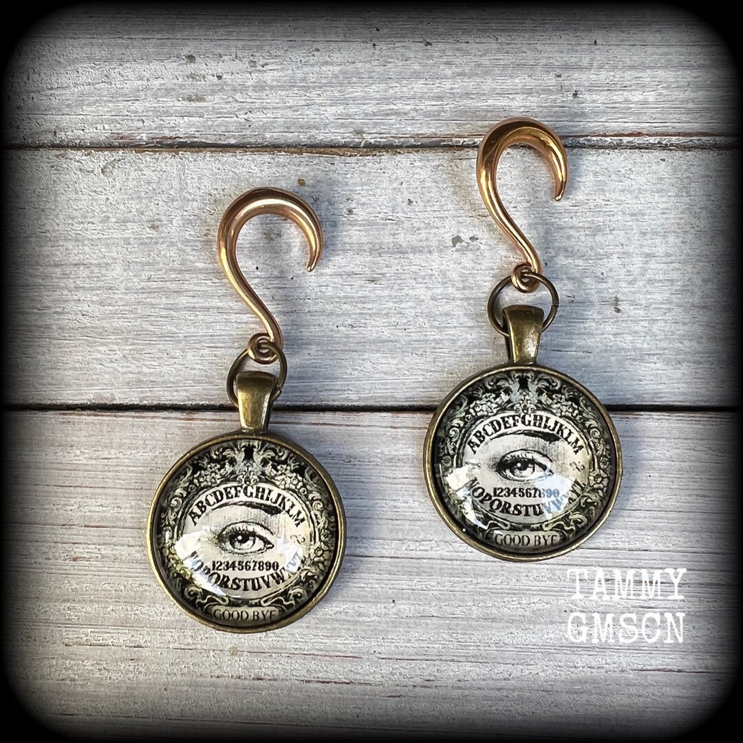 Ouija Board Ear Weights 6 Gauge Ear Weights Body Jewelry Stretched ...