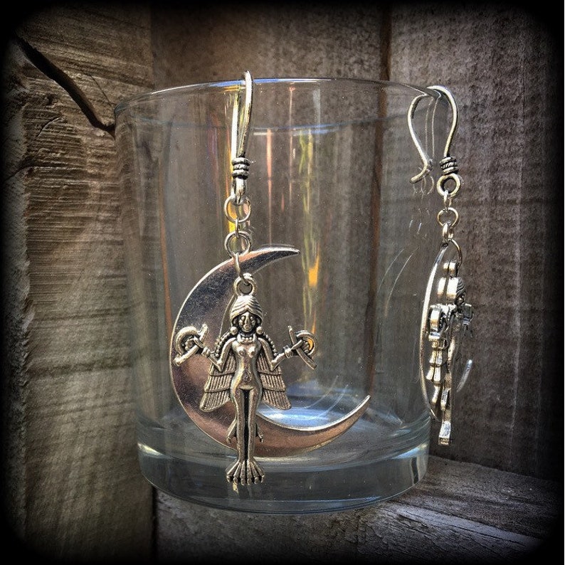 Lilith Earrings Sigil of Lilith Earrings 8 Gauge Ear Weights Dark ...