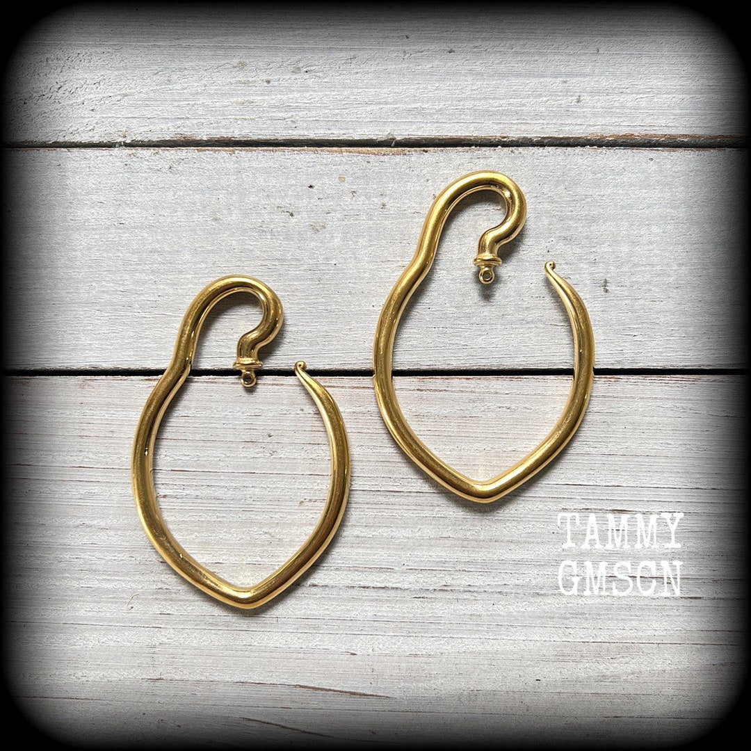 DIY Ear Weights Hooks for Stretched Lobes 8 Gauge Ear Hangers 8 Gauge ...