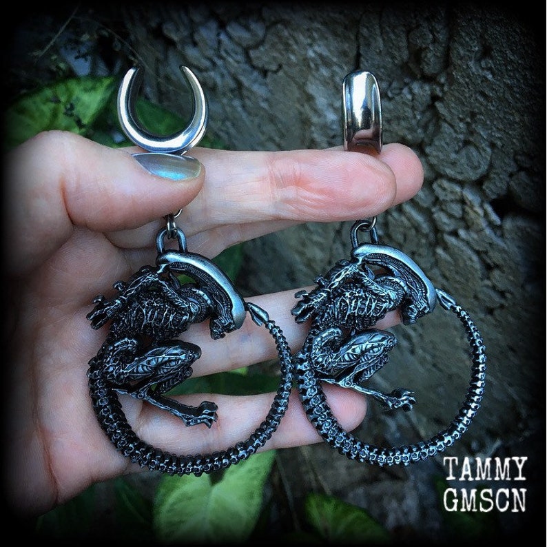 Alien Xenomorph Ear Weights 16mm Ear Weights 5/8