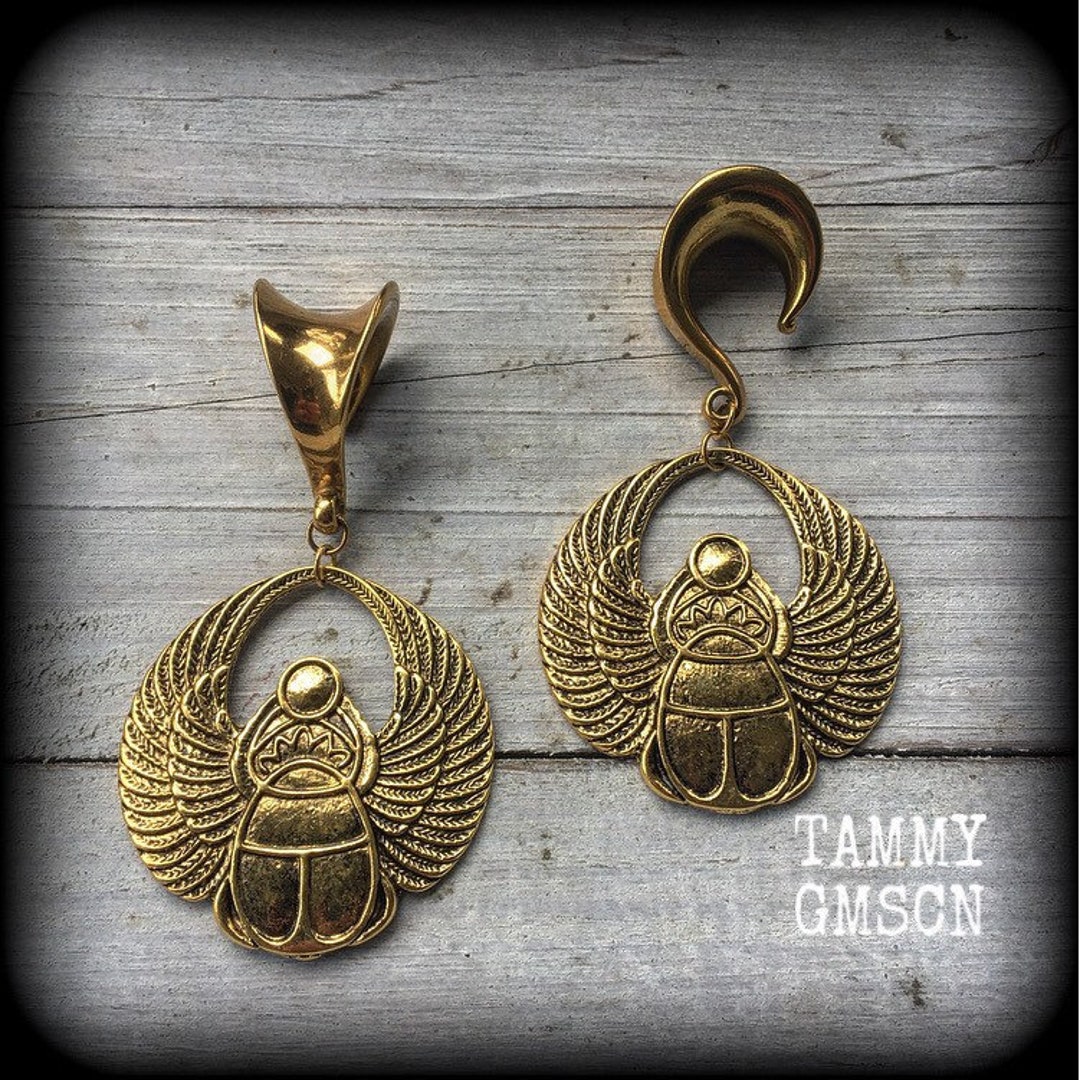 Egyptian Scarab Beetle Ear Weights Scarab Beetle Ear Hangers Body ...