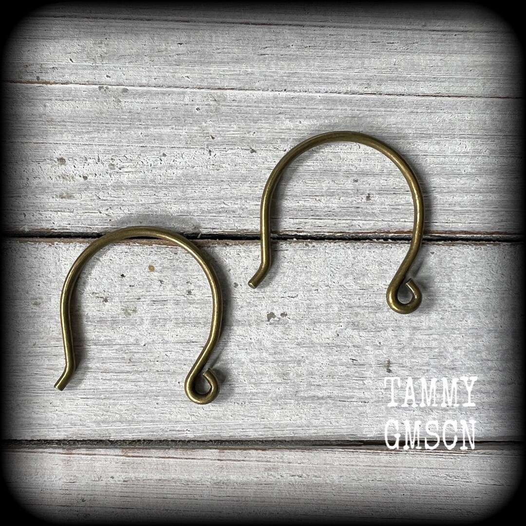 DIY Hooks for Ear Hangers and Ear Weights 8 Gauge Hooks Stretched Ears ...