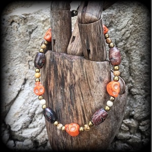 Voodoo Bracelet Jasper Bracelet Skull Bracelet Los Muertos Bracelet ...
