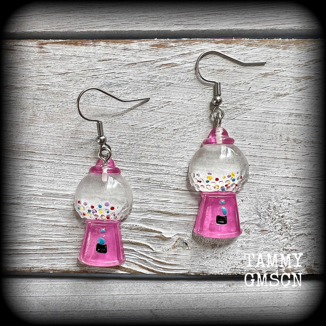 Gumball Machine Earrings Lolly Earrings Bubble Gum Earrings Candy ...