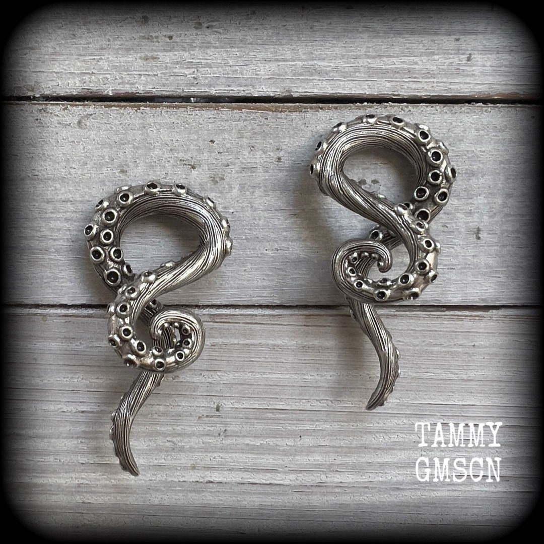 Octopus Tentacle Ear Hangers Cthulhu Ear Weights Tentacle Ear Weights ...