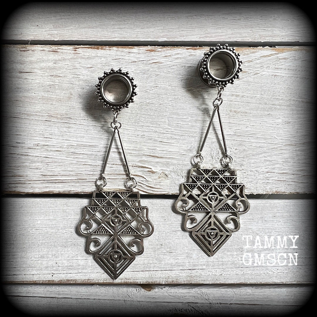 Erzulie Veve Tunnel Dangles 1/2 Gauge Tunnels 12mm Tunnels Body Jewelry ...