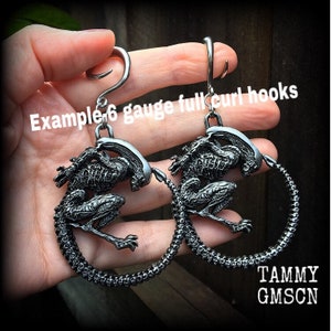 Alien Xenomorph Ear Weights 16mm Ear Weights 5/8" Earrings Aliens ...