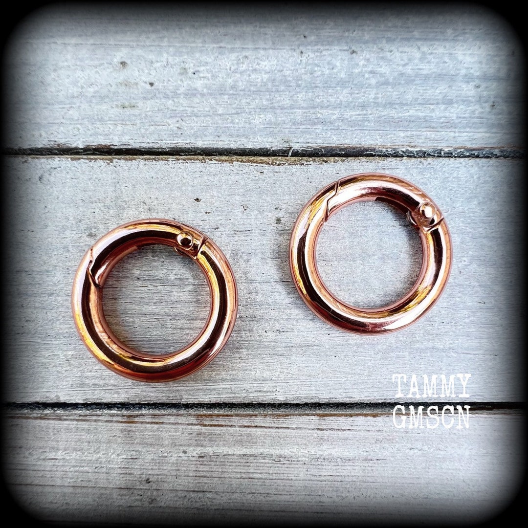DIY Rings for Stretched Lobes Snap Rings Snap Clasp Spring Rings 2 ...