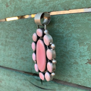 Pink Conch Shell Cluster Large Pendant, Sterling Silver (see ...