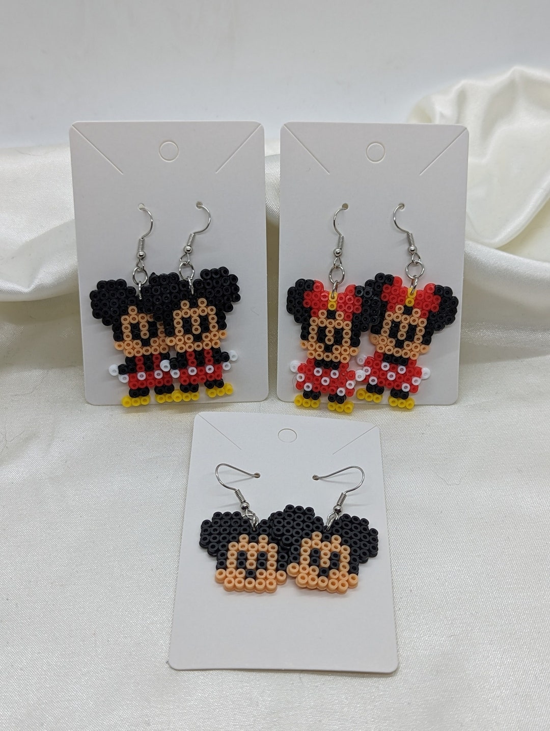Mouse Perler Bead Dangle Earrings - Etsy