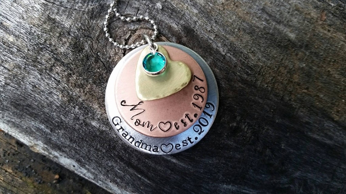 New Grandma Necklace Grandmother Gift Mothers Day Gift | Etsy