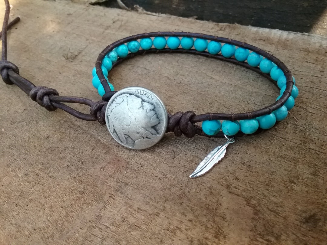 Native American Style Mens Jewelry - Turquoise Bracelet Men - Indian ...
