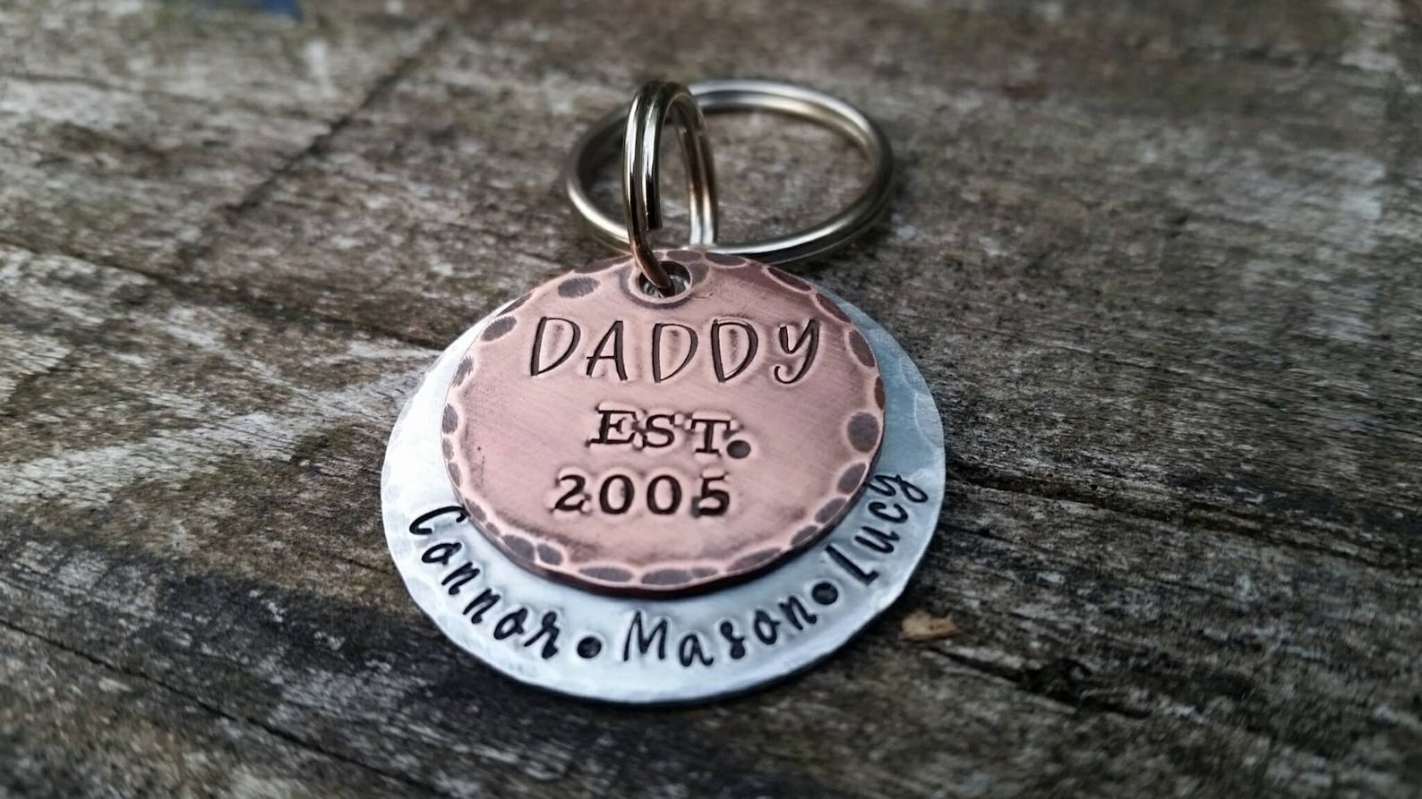 Personalized Fathers Day Keychain Custom Fathers Day Gift - Etsy