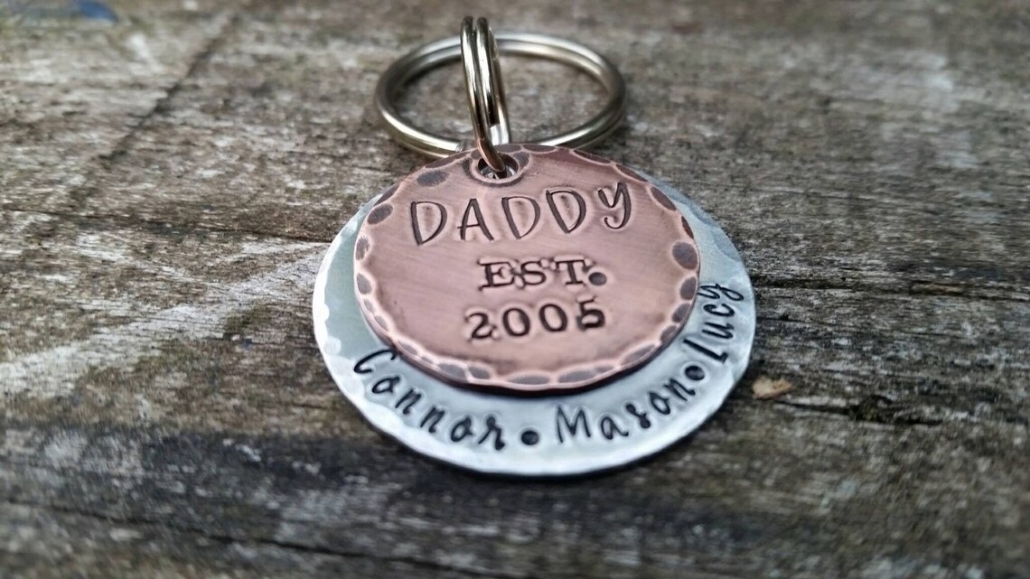 Personalized Fathers Day Keychain Custom Fathers Day Gift - Etsy