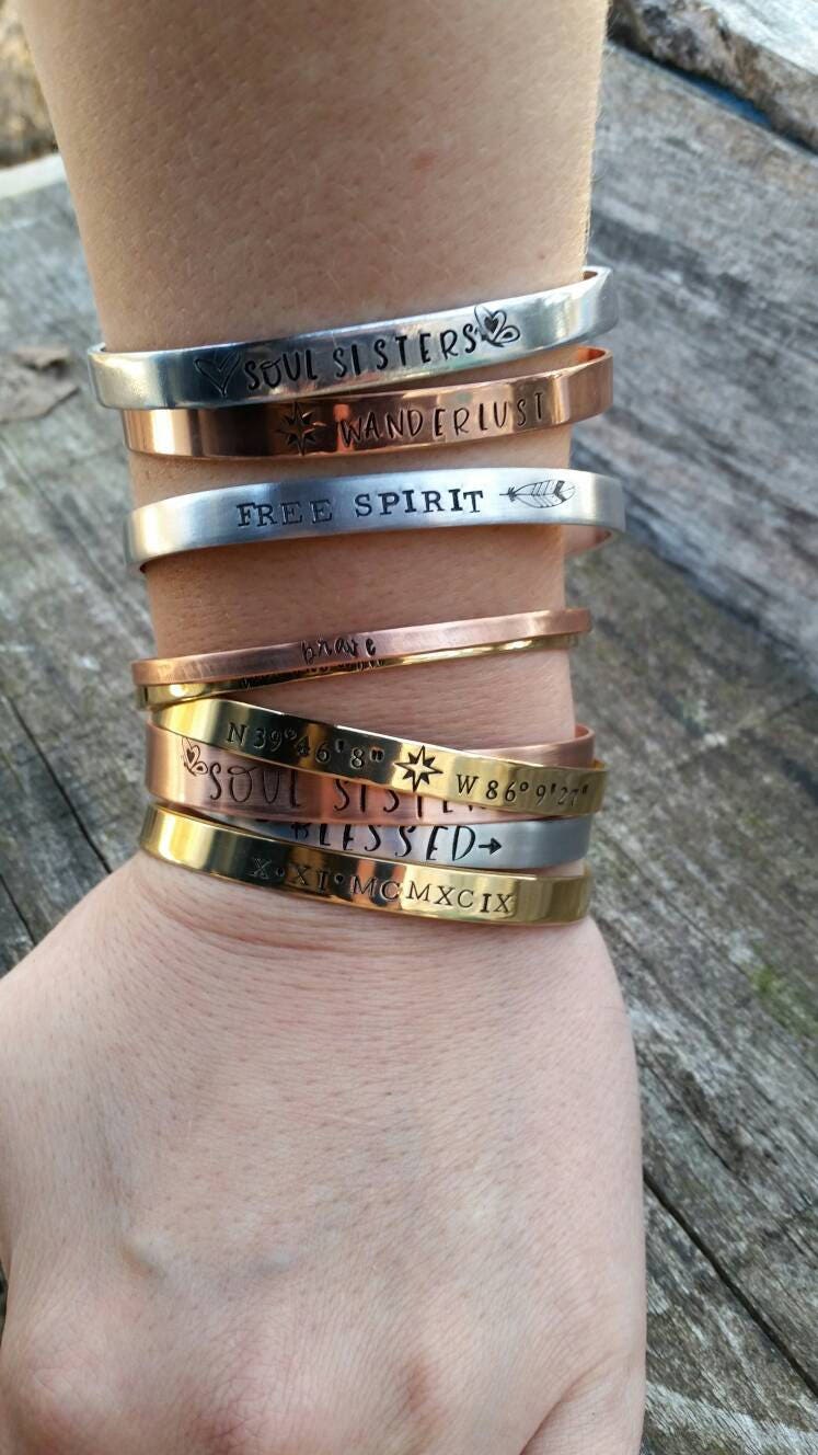 Inspirational Bracelet Personalized Bracelets for Women | Etsy