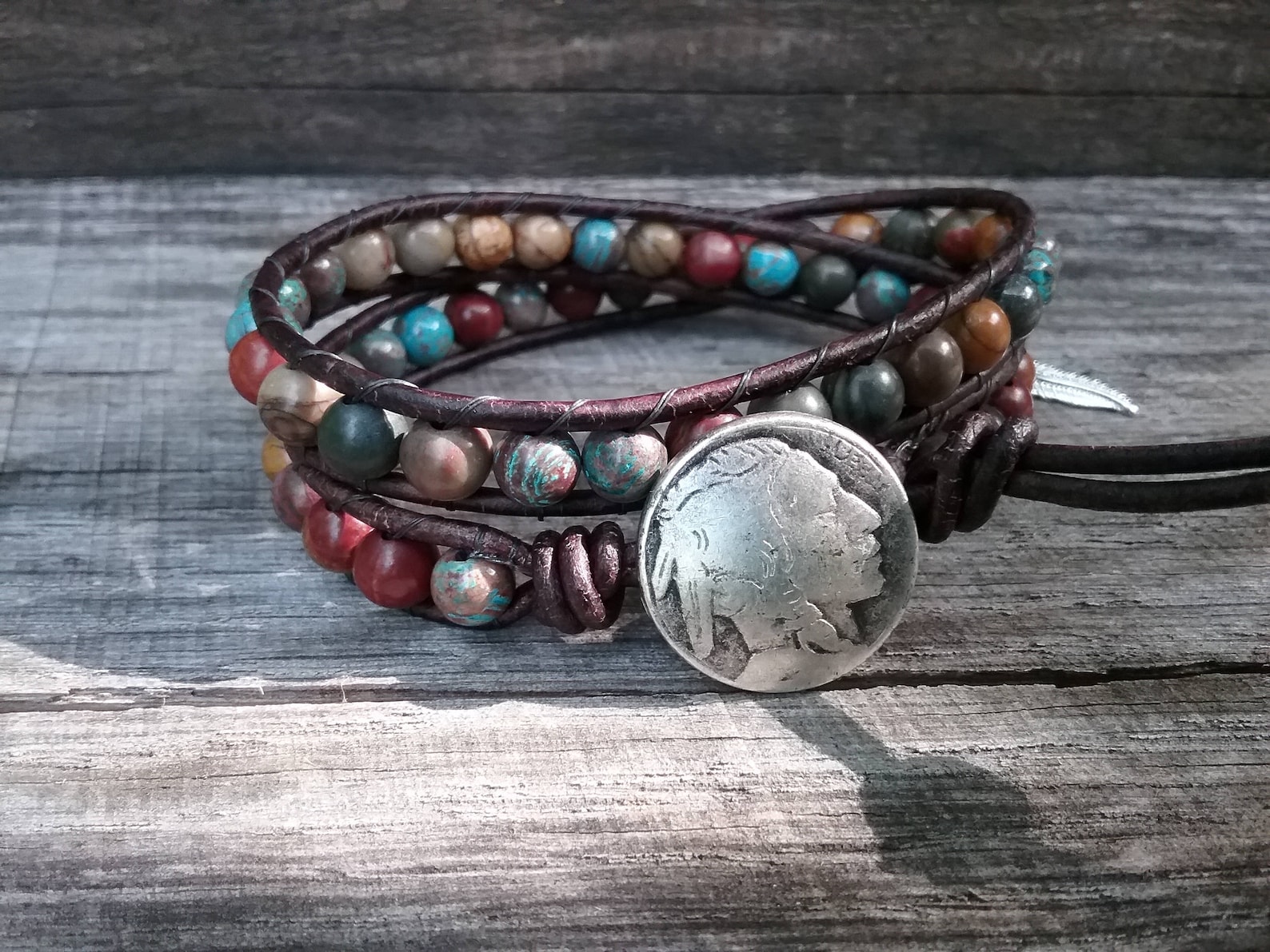 Native American Style Jewelry Beaded Bracelet Mens Jewelry - Etsy