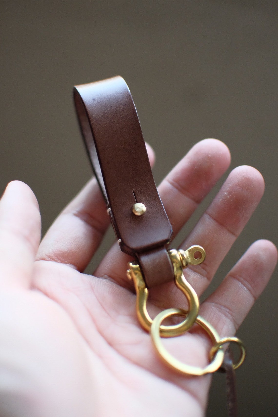 Leather Keychains Handmade Leather Key Holder Chocolate Key - Etsy UK
