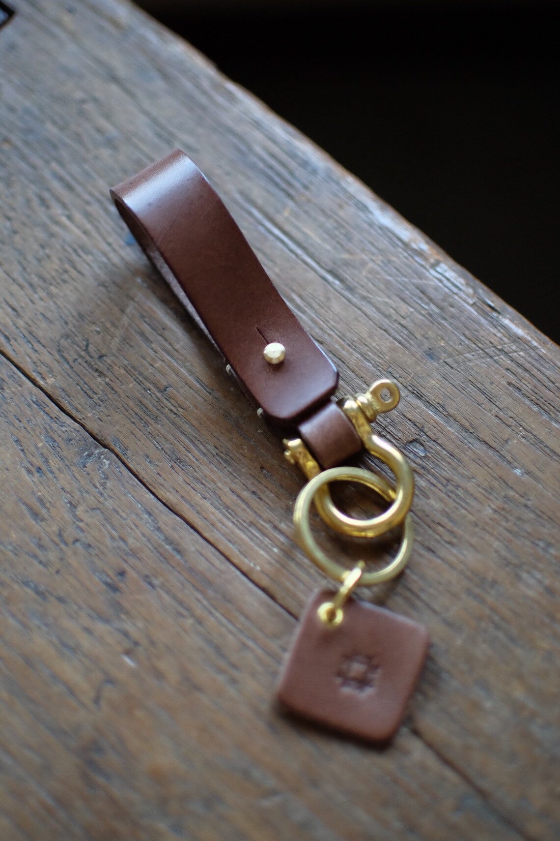 Leather keychains Handmade leather key holder Chocolate Key | Etsy