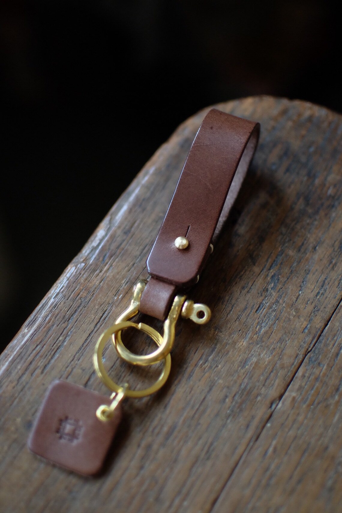 Leather Keychains, Handmade Leather Key Holder, Chocolate Key Fob, Idea ...