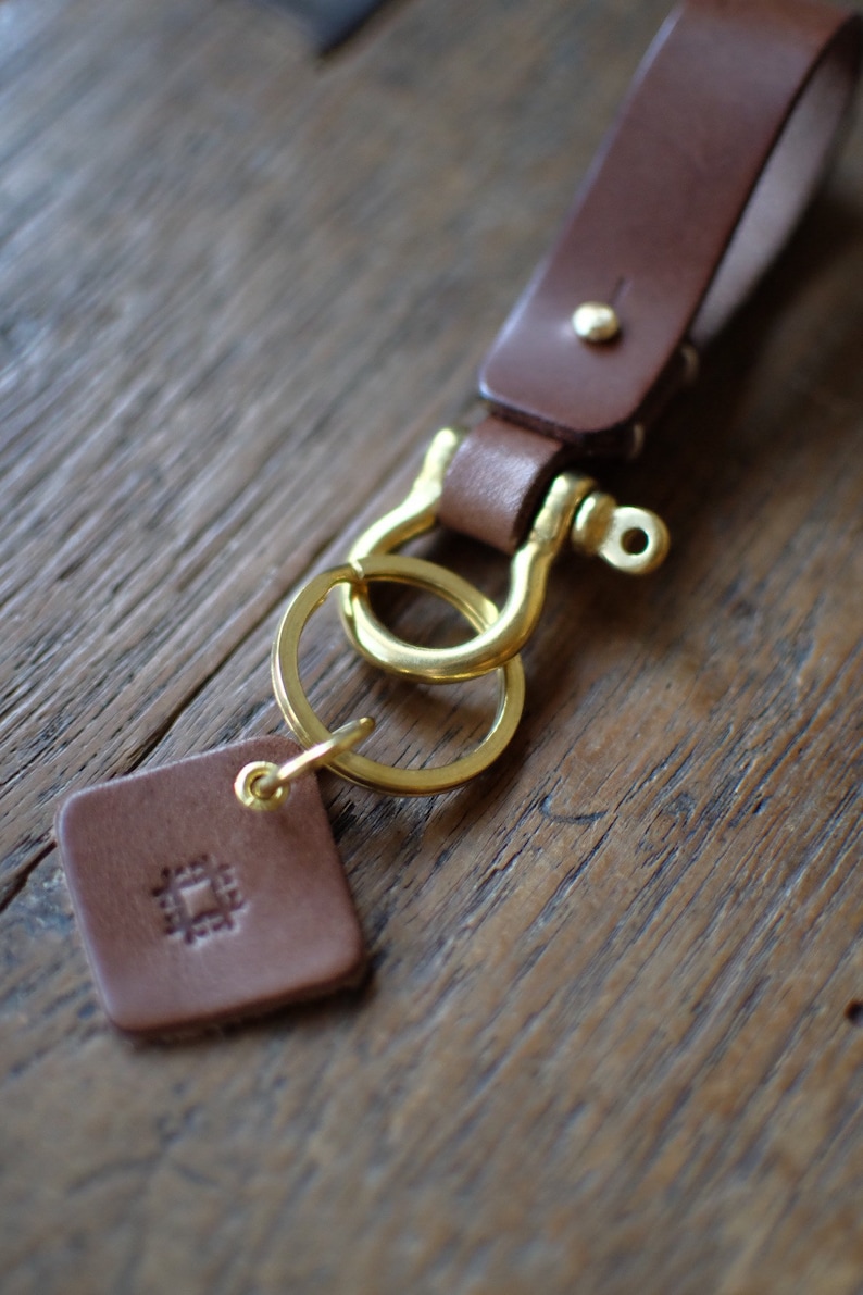 Leather Keychains, Handmade Leather Key Holder, Chocolate Key Fob, Idea ...
