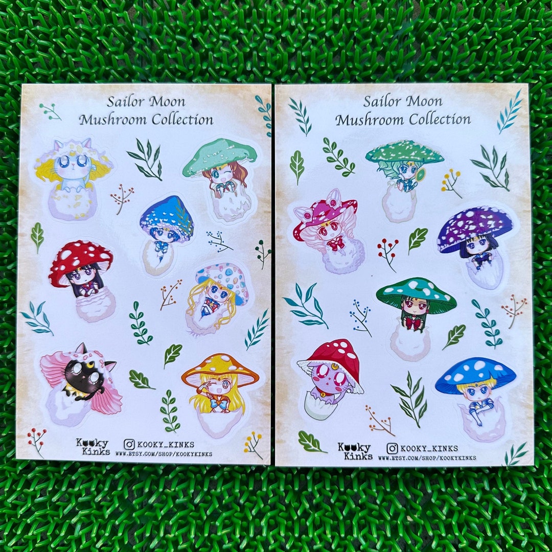 Anime Fantasy Fungi Mushroom Series 1 Sticker Sheet Set - Etsy