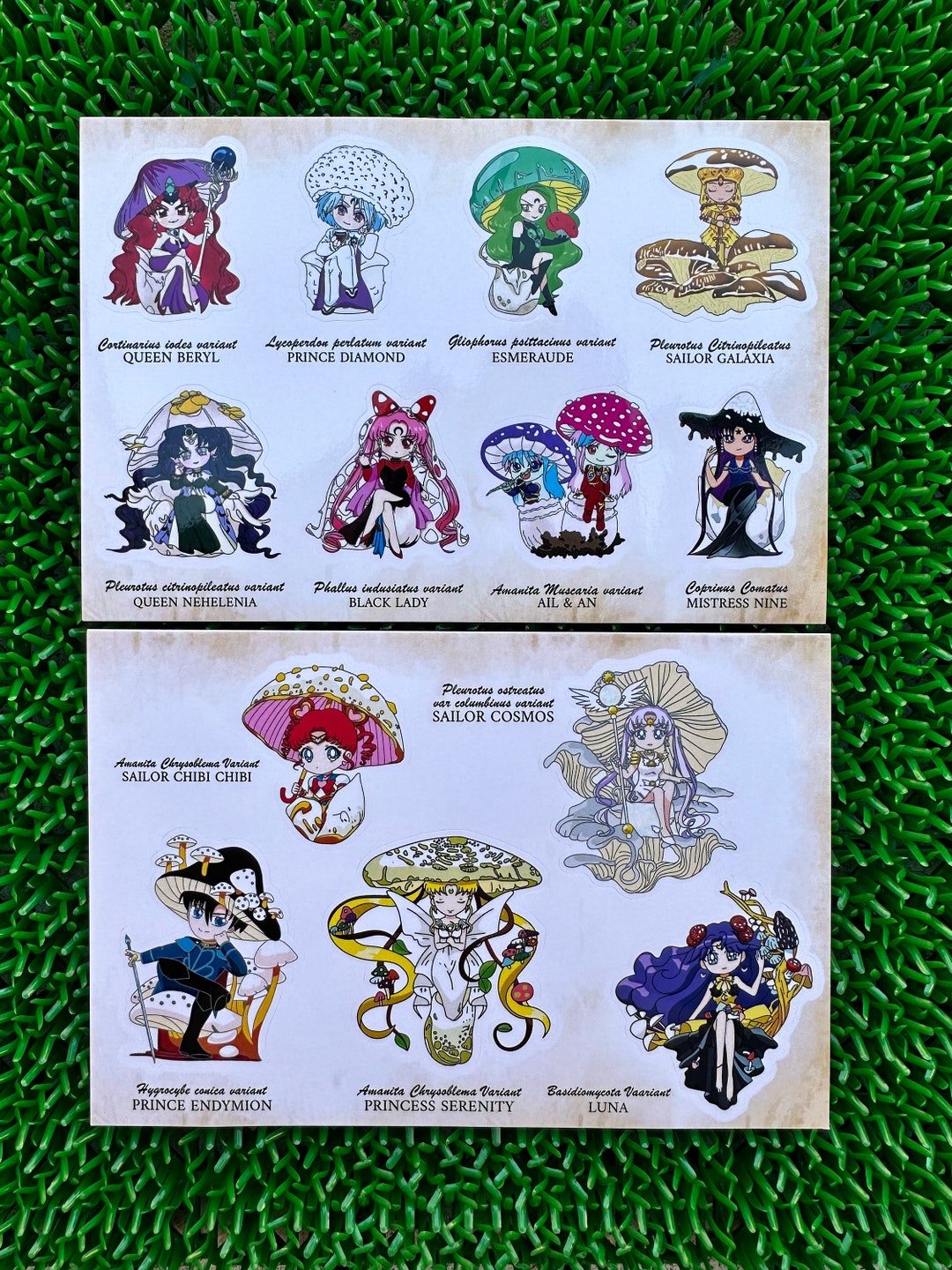 Anime Fantasy Fungi Mushroom Series 2 Sticker Sheet Set - Etsy