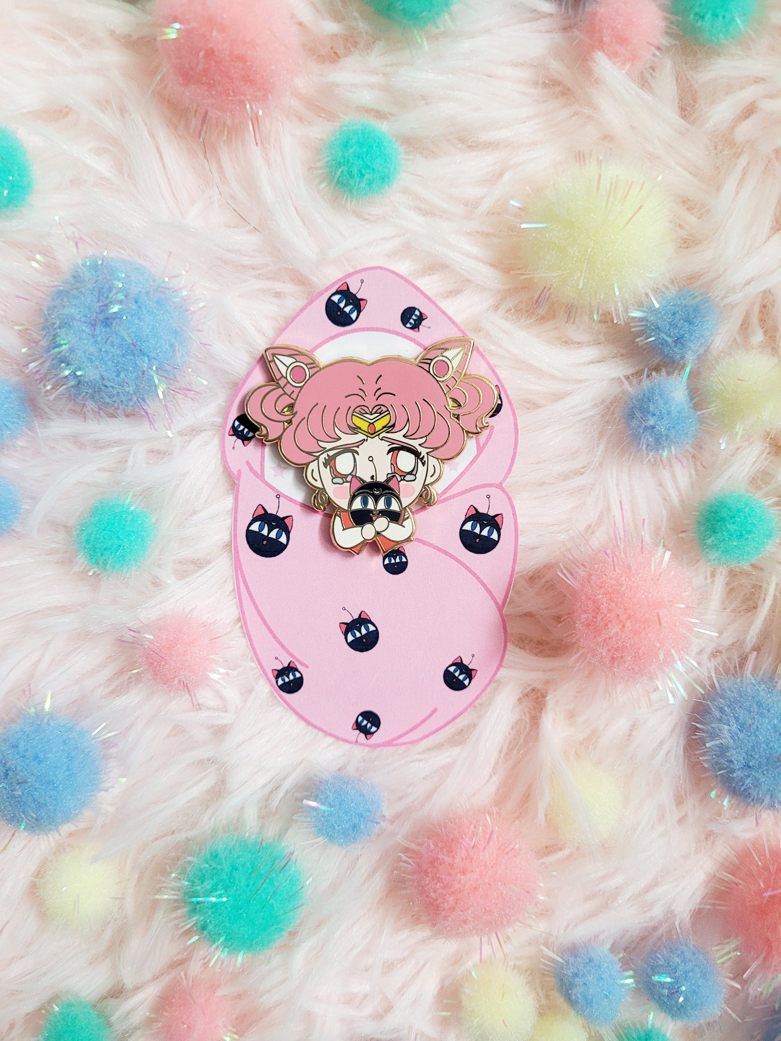 Baby Chibi Moon Chibiusa Pink Lady Hard Enamel Pin - Etsy Australia