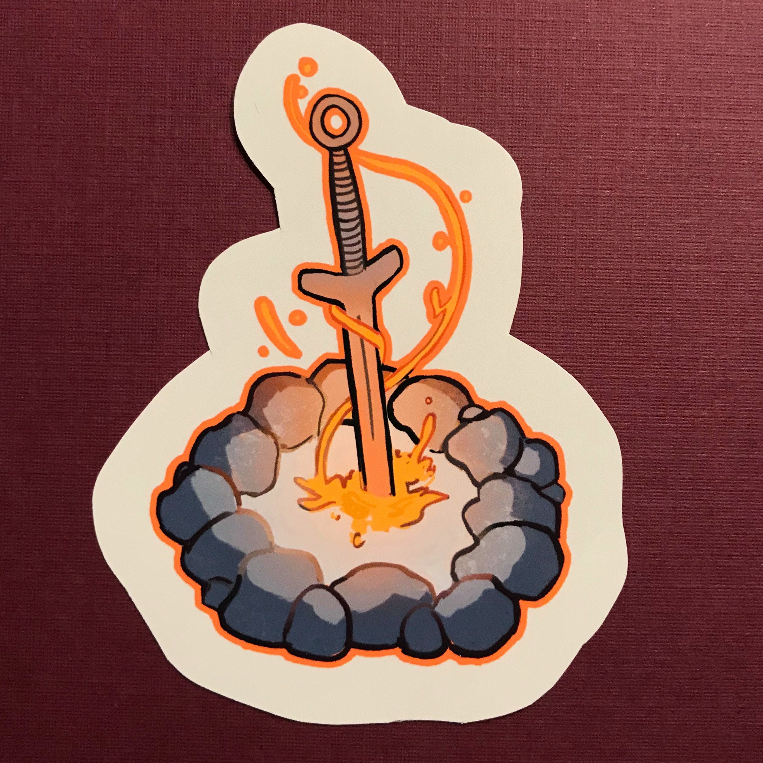 Bonfire Sticker - Etsy