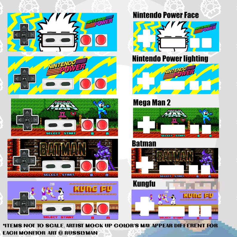 Custom NES Vinyl Overlay Sticker for a Retro NES Controller - Etsy