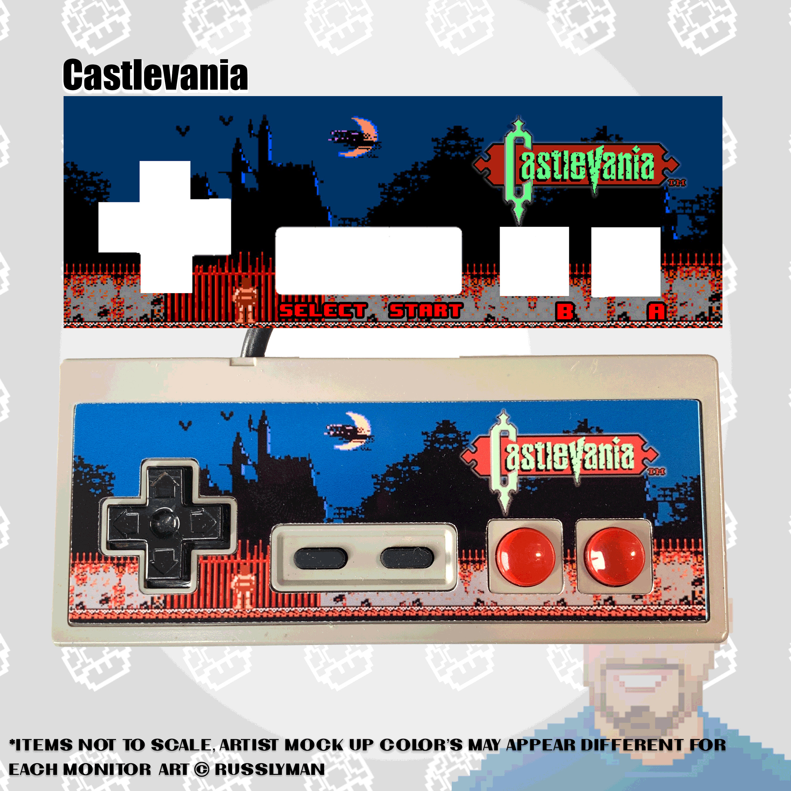Custom NES Vinyl Overlay Sticker for a Retro NES Controller (batch 3 ...