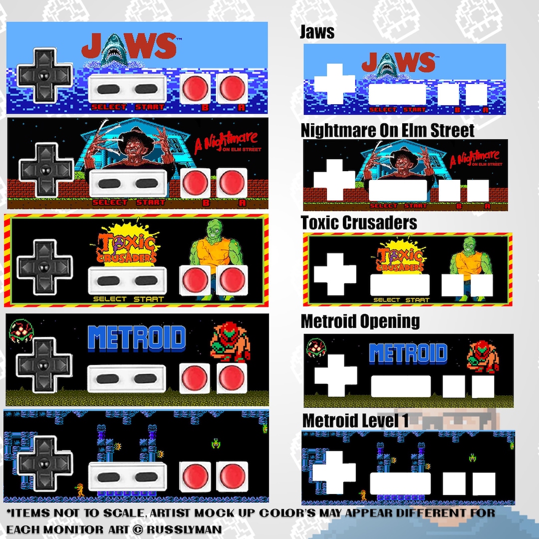 Custom NES Vinyl Overlay Sticker for a Retro NES Controller - Etsy