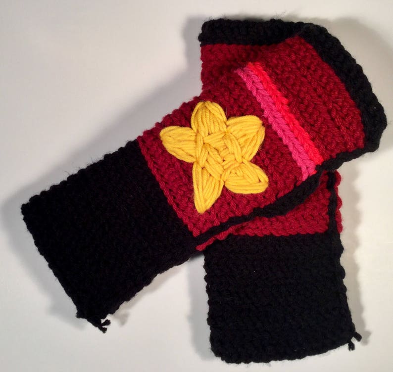 Garnet Gauntlets Specialty Fingerless Gloves Crystal Gems Etsy