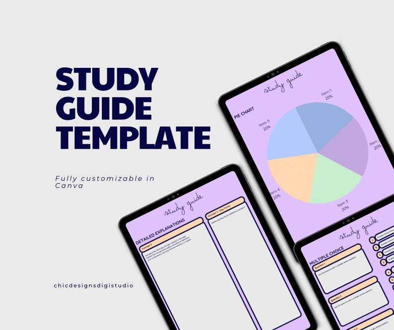 Study Guide Template Study Planner Learning Resources Test Prep Student ...